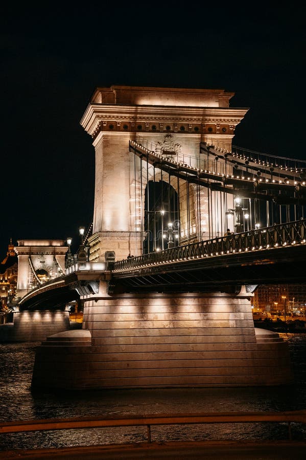 Hungary, Budapest, Chain Back. City View. the Chain Bridge in Budapest ...
