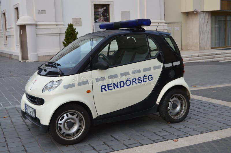 Hungary: SMART Police Car on Budapest Streets Editorial Photography ...