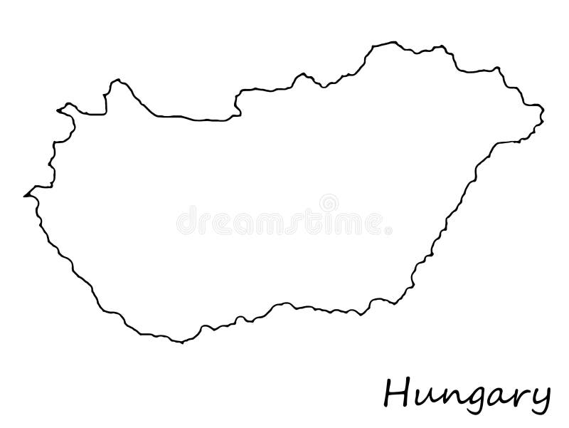 Hungary Country Abstract 3D Illustrated Map Europe Continent Stock ...