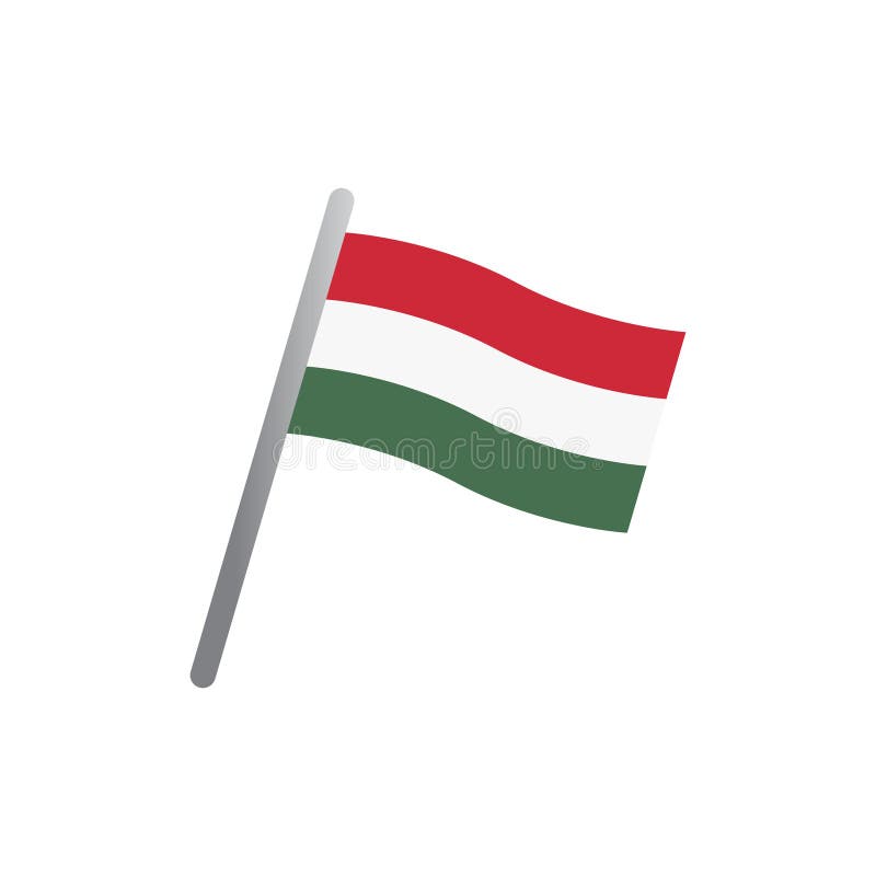 Hungary flag icon vector stock vector. Illustration of country - 309949135