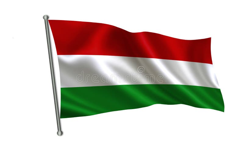 Hungary Flag. a Series of `Flags of the World Stock Illustration ...