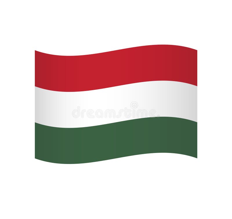 Wavy Vector Flag of Hungary Stock Vector - Illustration of icon, emblem ...