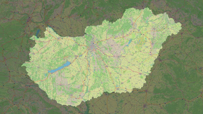 Hungary Highlighted. Topo German Stock Illustration - Illustration of ...