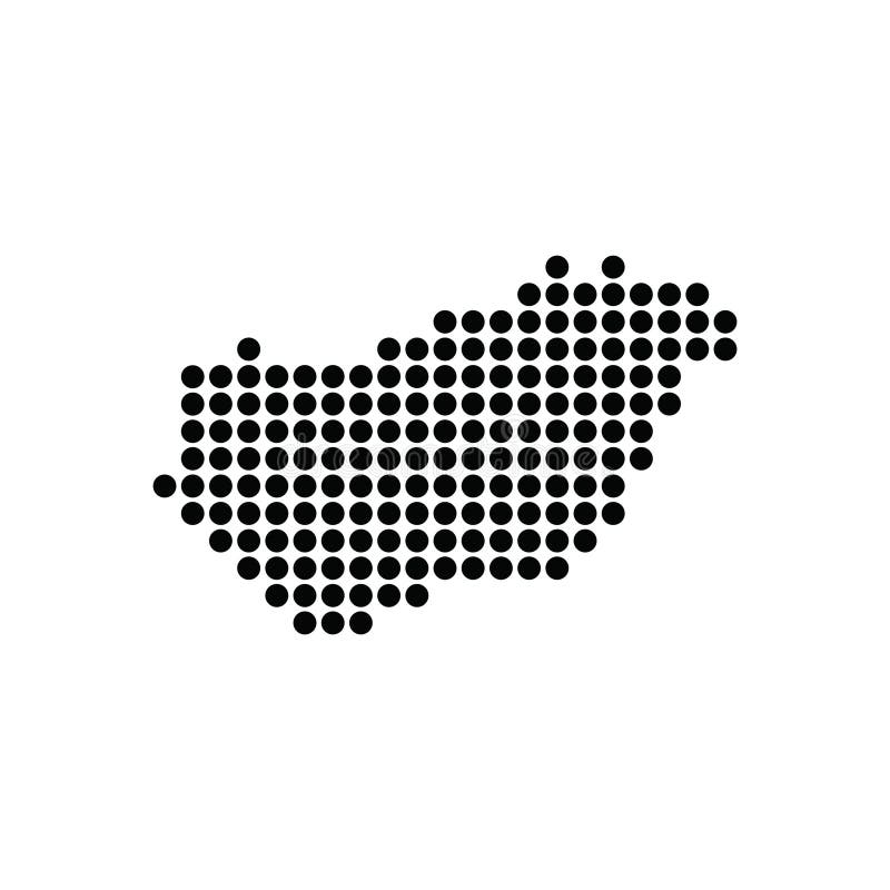 Hungary map icon stock vector. Illustration of contour - 322257966