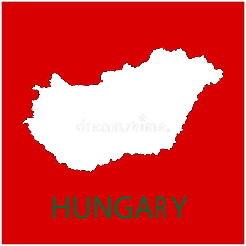 Hungary map icon vector stock illustration. Illustration of country ...