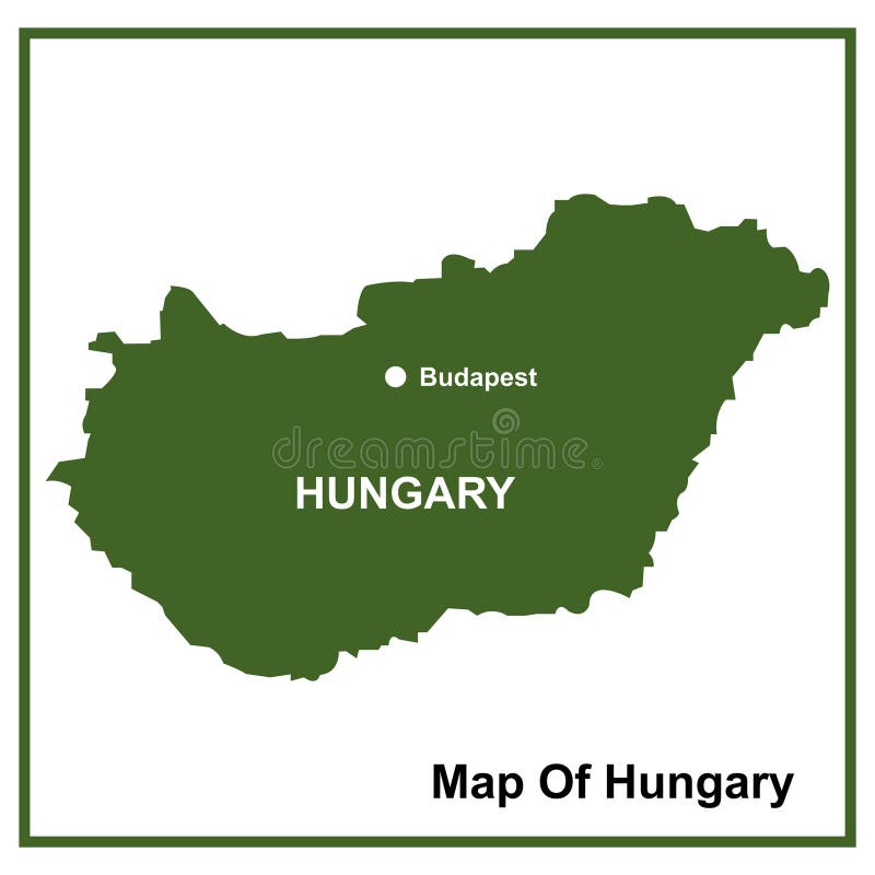 Hungary map icon stock vector. Illustration of region - 293507914