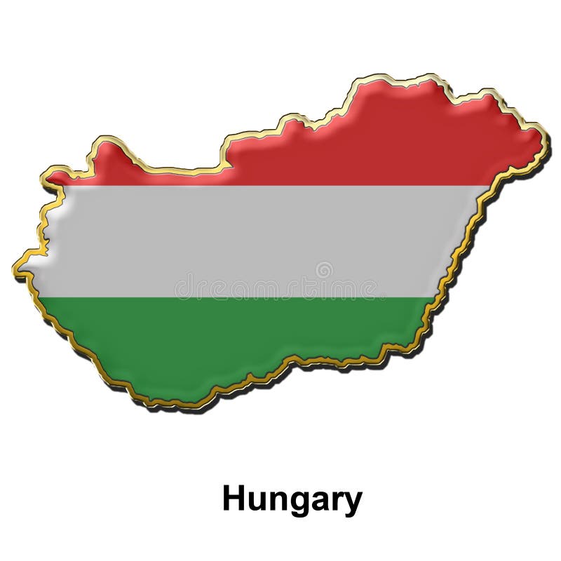 Hungary metal pin badge stock illustration. Illustration of nation ...