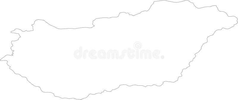 Hungary outline map stock vector. Illustration of outline - 317468093