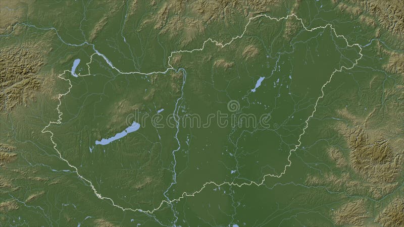 Hungary outlined. Pale stock illustration. Illustration of europe ...