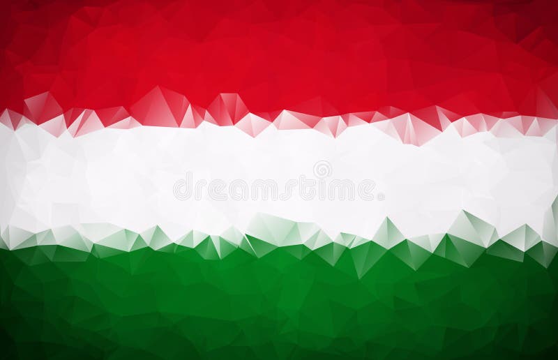 Hungary Polygon Flag Texture Stock Vector - Illustration of country ...