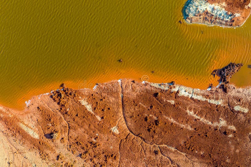 Hungary - Red Mud Storage from Drone View Stock Photo - Image of pyrite ...