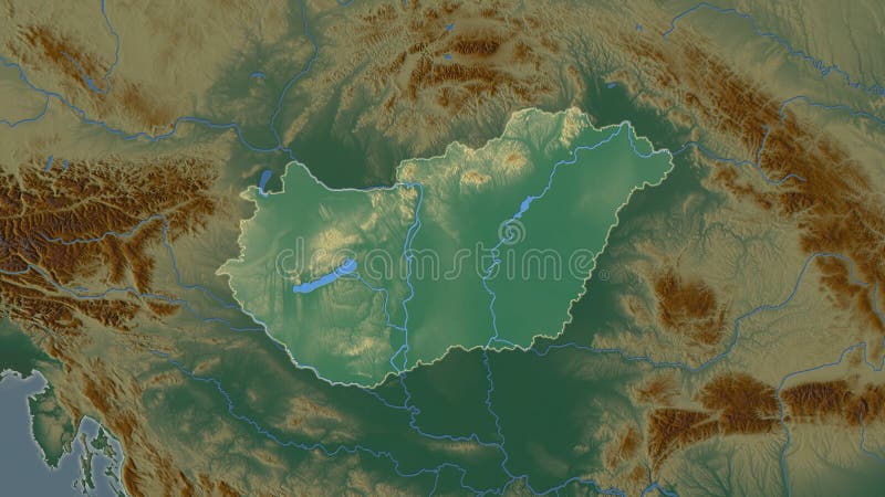 Hungary - Relief. Composition Stock Illustration - Illustration of ...