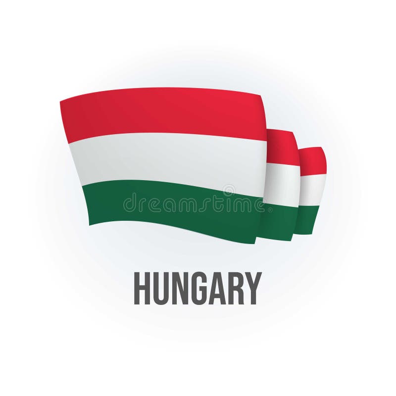Hungary Vector Flag. Bended Flag of Hungary, Realistic Vector ...