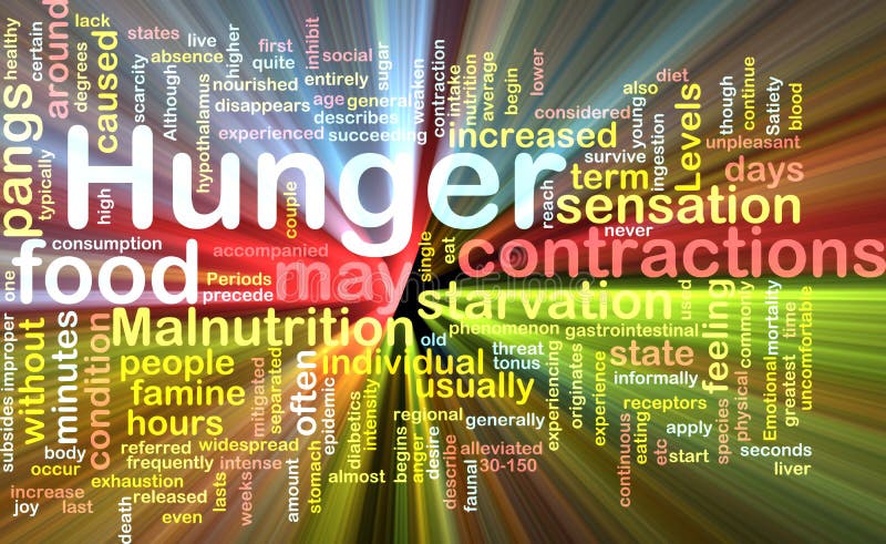 Hunger Background Concept Glowing Stock Illustration - Illustration of ...