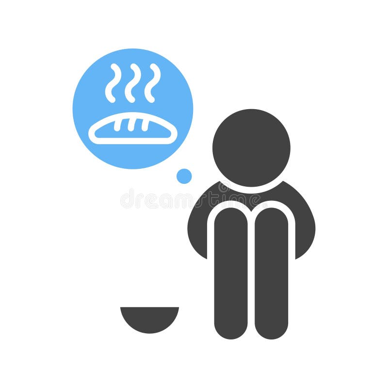 Hunger icon vector image. stock vector. Illustration of starve - 294906716