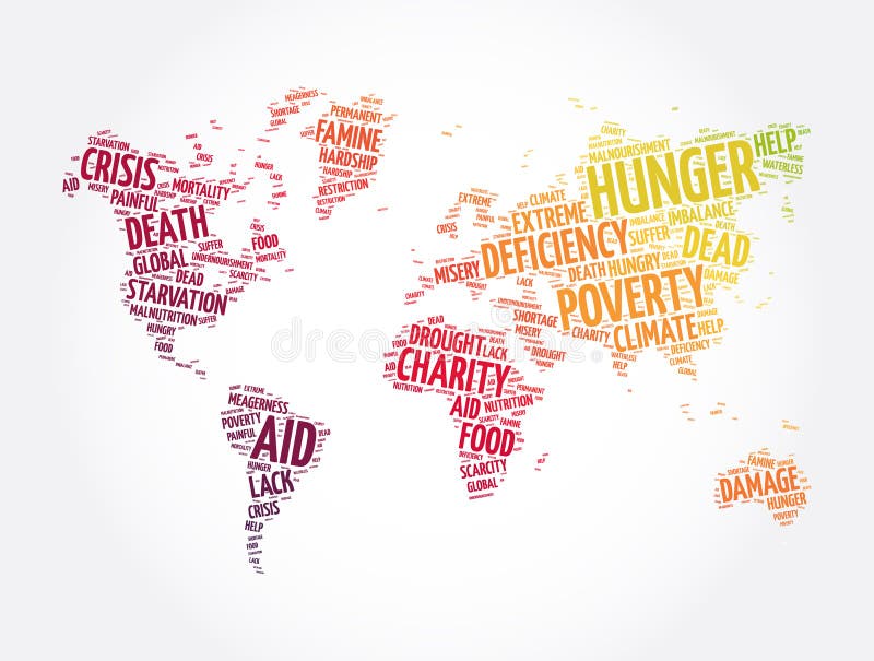 Hunger word cloud stock vector. Illustration of painful - 189214846