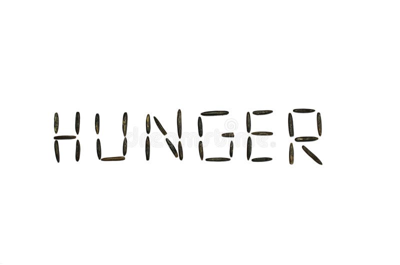 The Word Hunger Written in Chalk on a Blackboard Being Erased Stock ...
