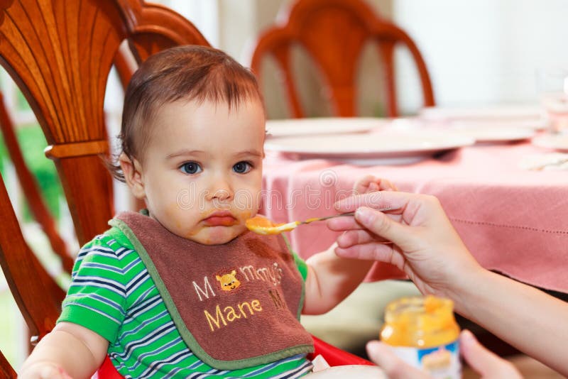 Hungry baby stock image. Image of mother, male, eating - 44256935