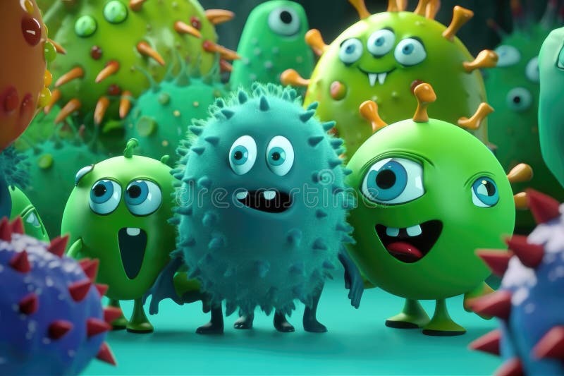 Hungry Bacteria Many Colors Generative AI Stock Illustration ...