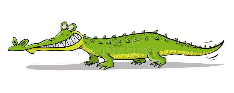 Crocodile with big teeth stock illustration. Illustration of dangerous ...