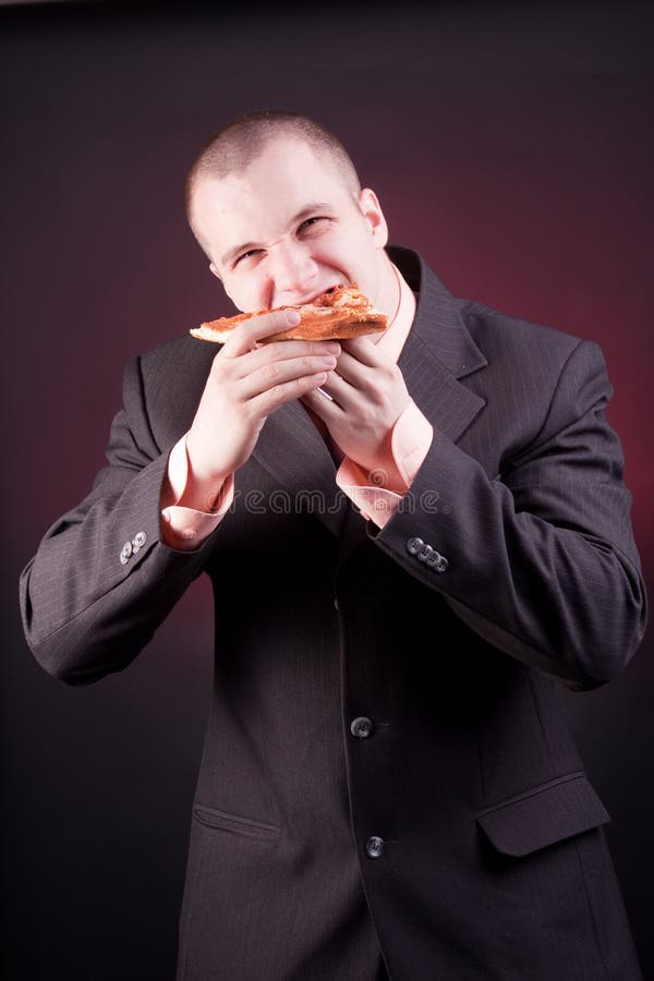 Hungry businessman stock photo. Image of economy, jacket - 18871450