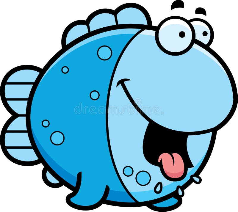 Hungry Cartoon Fish stock vector. Illustration of appetite - 47412830