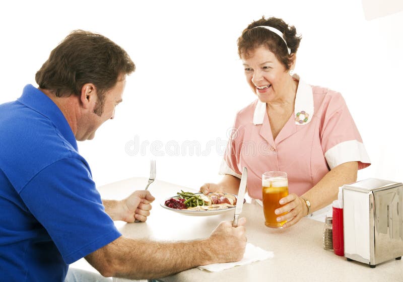 Waitress - Dinner for One stock image. Image of fresh - 13352311