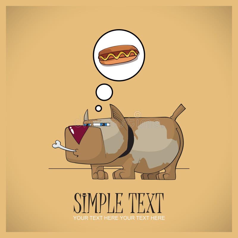 Hungry dog stock vector. Illustration of cartoon, drop - 5377885