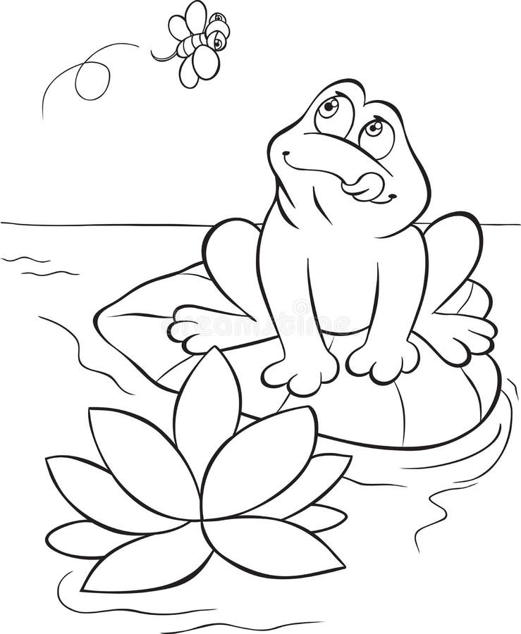 Frog And Lily Pad Coloring Pages