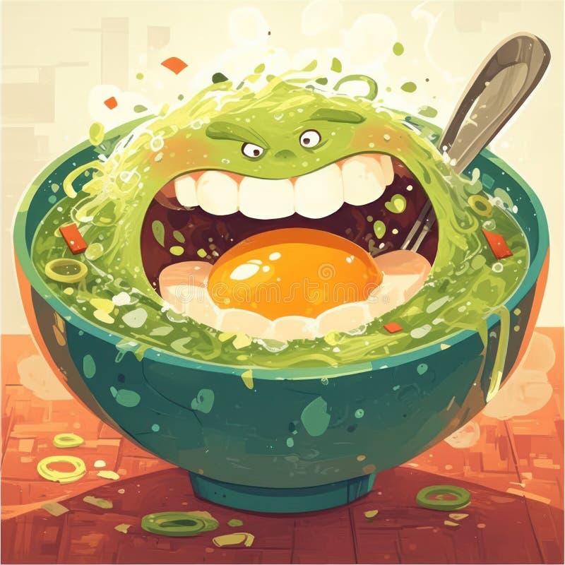 Hungry Green Monster Illustration Generated with Ai Stock Illustration ...