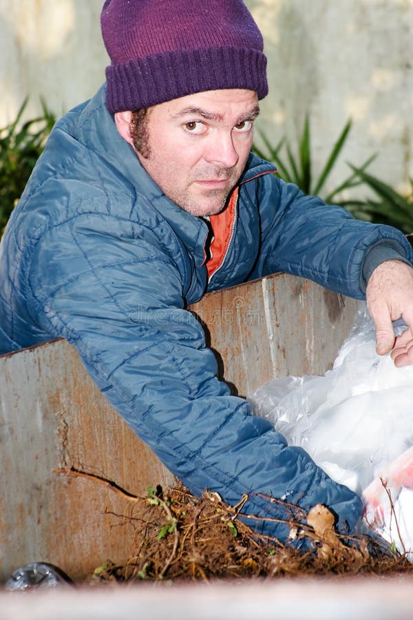 Hungry Homeless and Desperate Stock Photo - Image of homelessness, cold ...