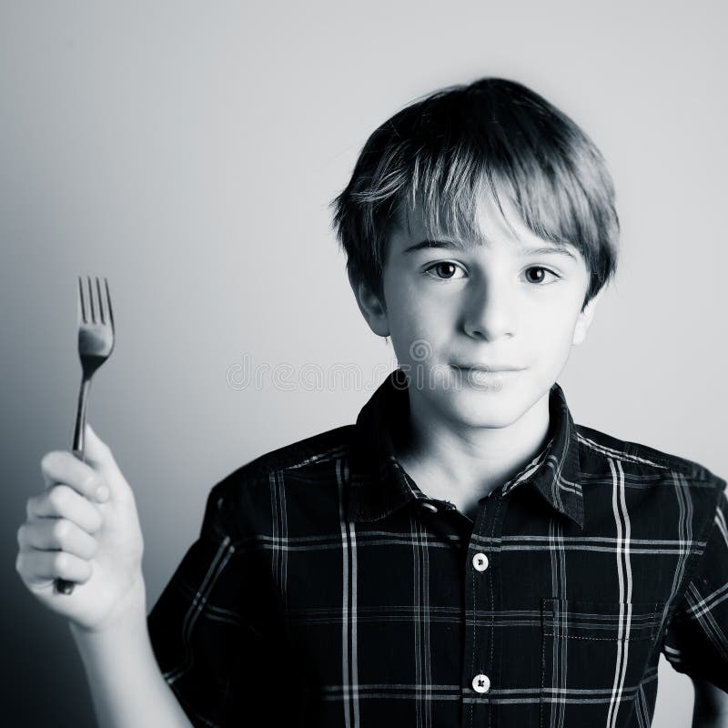 Hungry little boy stock image. Image of cute, lunch, face - 36691479