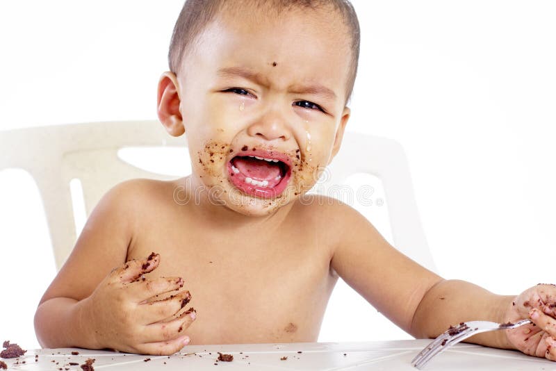 Hungry Little Boy stock image. Image of emotion, expression - 42206035