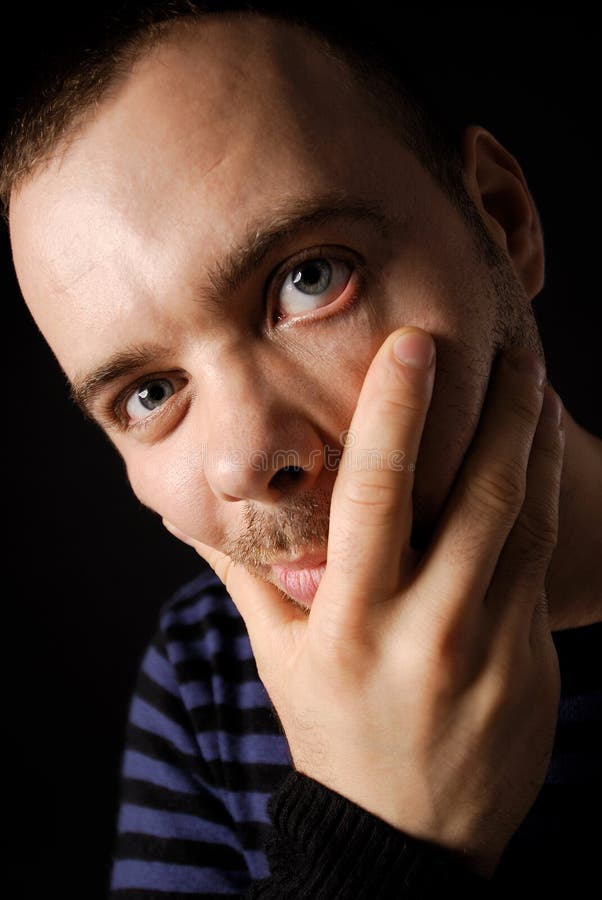 Hungry man stock photo. Image of male, portrait, human - 11832320