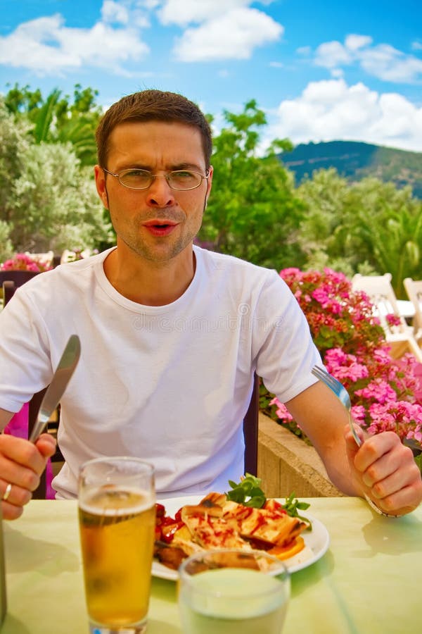 Hungry Man stock image. Image of meal, food, caucasian - 15168675