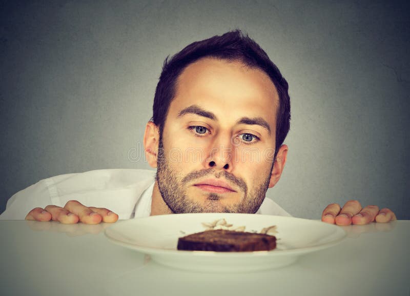 Hungry Man Craving Sweet Food Stock Photo - Image of meal, diet: 78648492