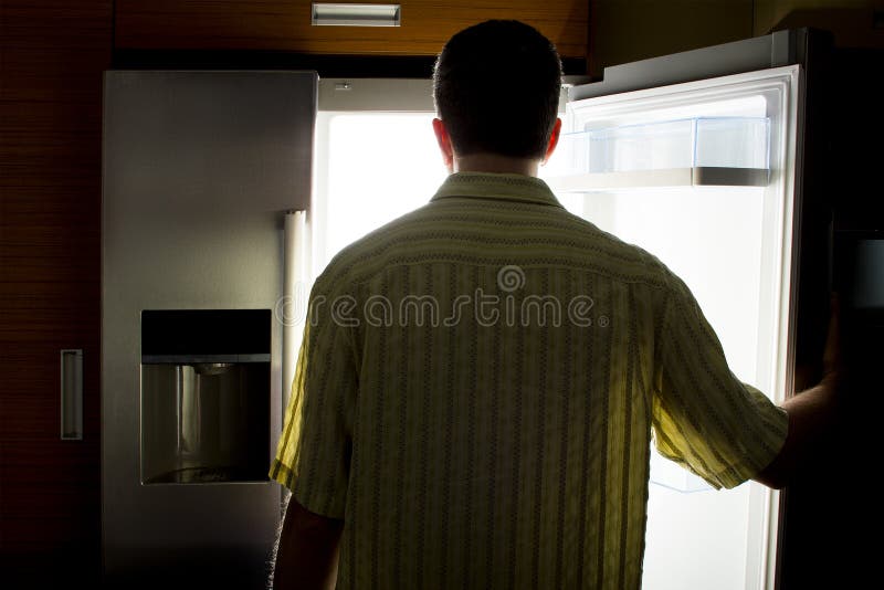 Hungry at Night stock photo. Image of diet, evening, meal - 71655796