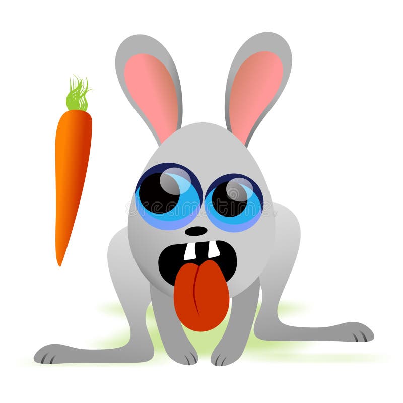 Hungry rabbit stock vector. Illustration of death, fear - 50008336