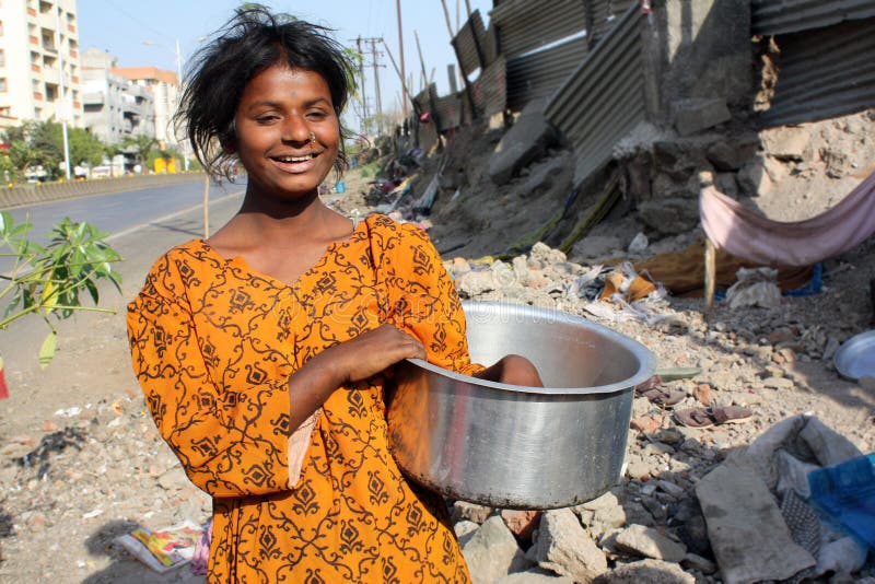 Hungry Poor Girl stock photo. Image of shappy, dirty - 21804026