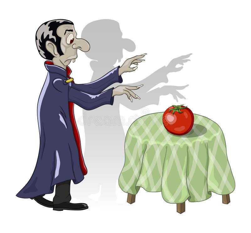 Vegetarian Vampire is Hypnotizes Carrots Stock Illustration ...