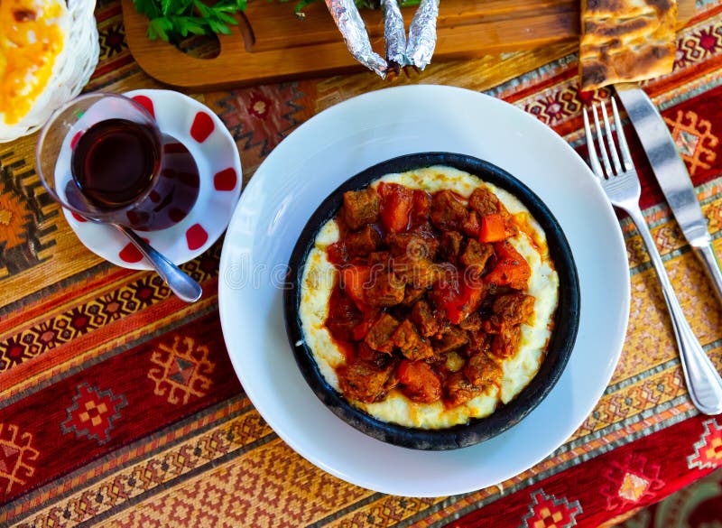 Hunkar Begendi. Turkish Braised Lamb and Eggplant Stock Image - Image ...