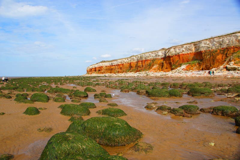 Hunstanton Cliffs stock photo. Image of attraction, descending - 85629624