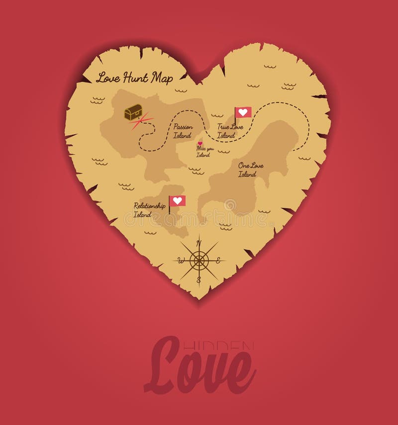 Love Hunt stock vector. Illustration of concept, heart - 49868063