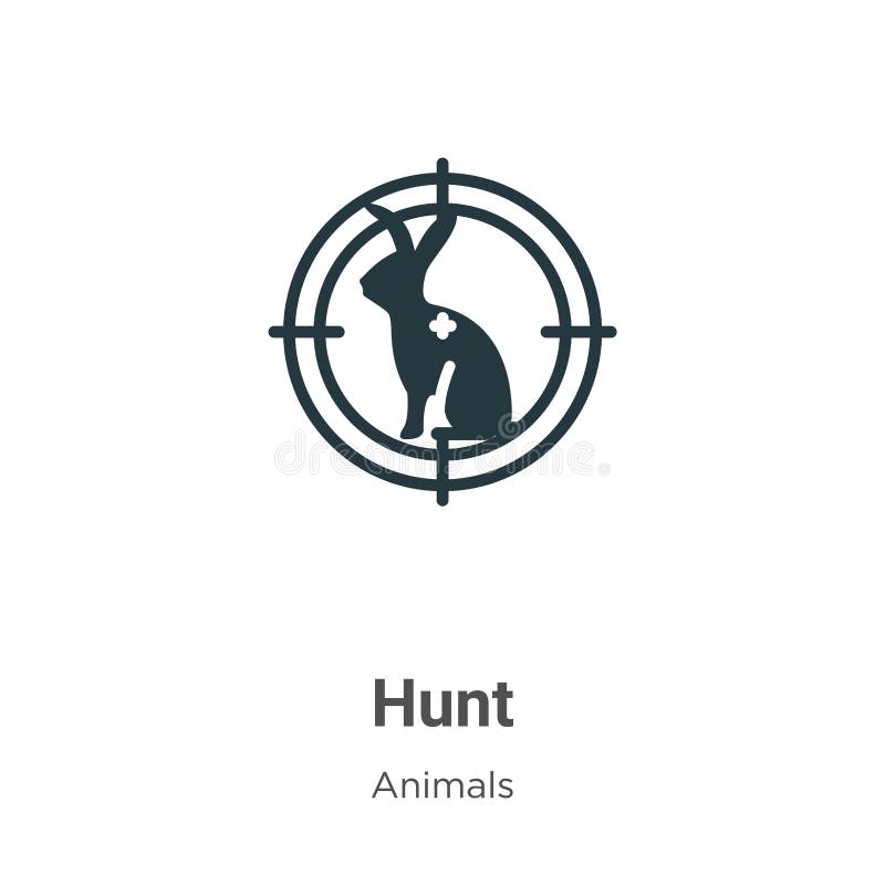 Hunt Vector Icon on White Background. Flat Vector Hunt Icon Symbol Sign ...