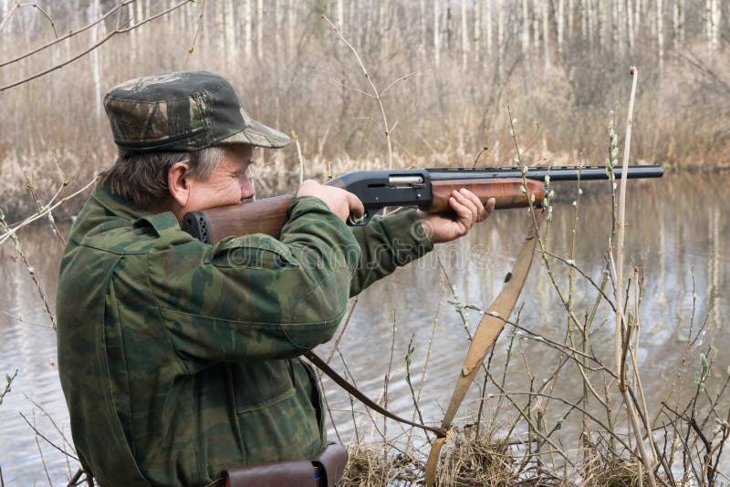 The hunter stock image. Image of shotgun, male, leisure - 19881189