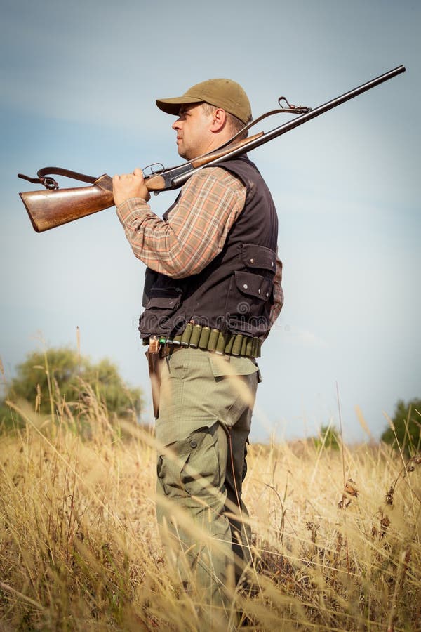 Hunter Aiming the Hunt during the Hunting Season Stock Image - Image of ...