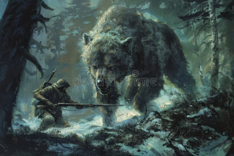 Stalking Wolf Stock Illustrations – 279 Stalking Wolf Stock ...