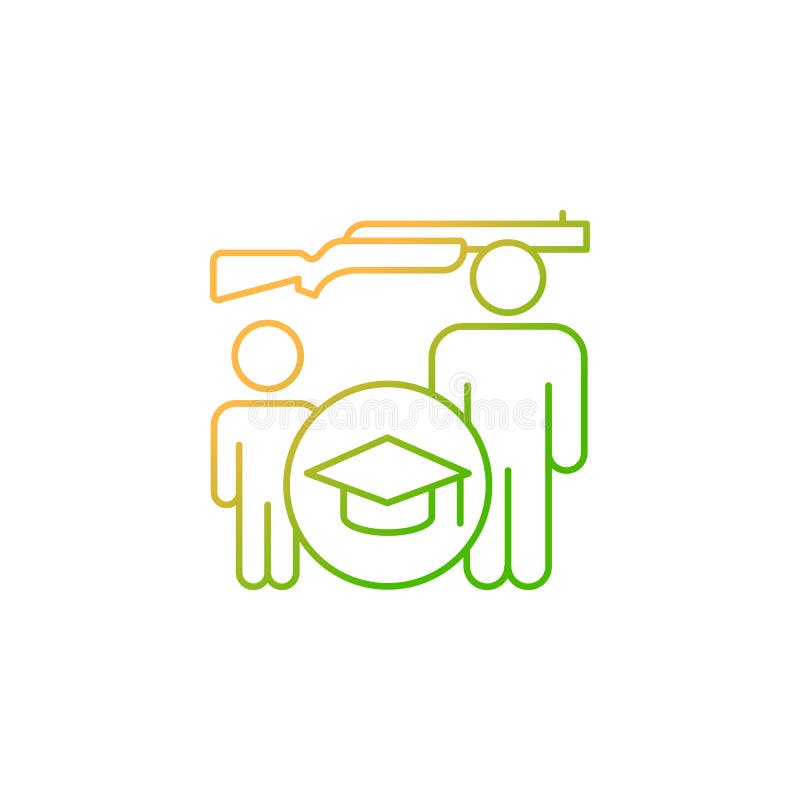 Hunter Education for Kids Gradient Linear Vector Icon Stock Vector ...