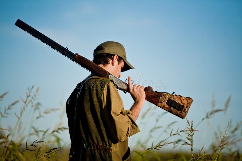 Hunter Heading for the Hunting Spots during Hunt Stock Image - Image of ...