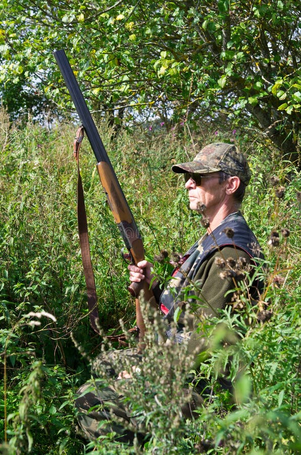 Hunter Heading for the Hunting Spots during Hunt Stock Image - Image of ...